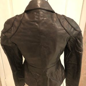 Kulson | Jackets & Coats | Kulson Off Black Moto Style Leather Jacket ...